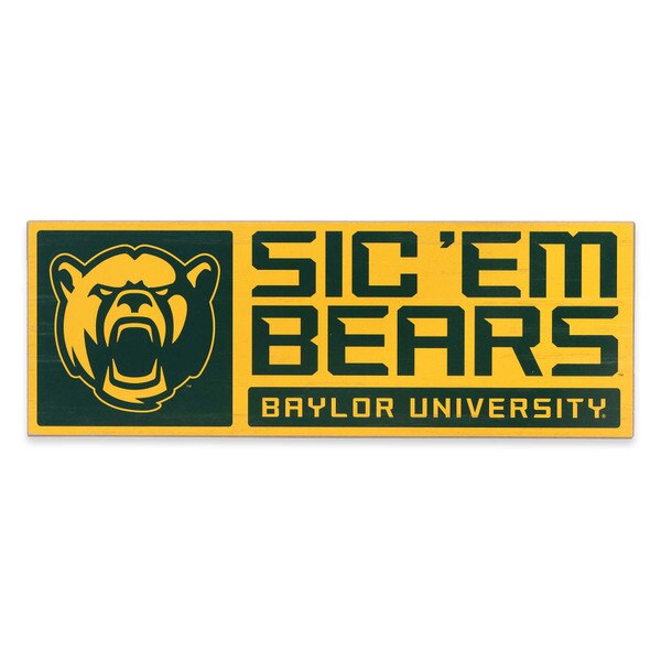 Baylor University Sic 'Em Bears Tradition Wood Wall Decor | Open Road ...