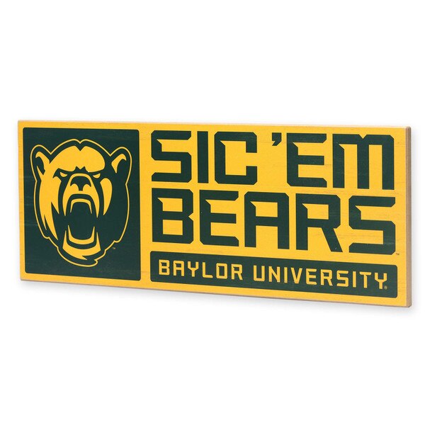 Baylor University Sic 'Em Bears Tradition Wood Wall Decor | Open Road ...