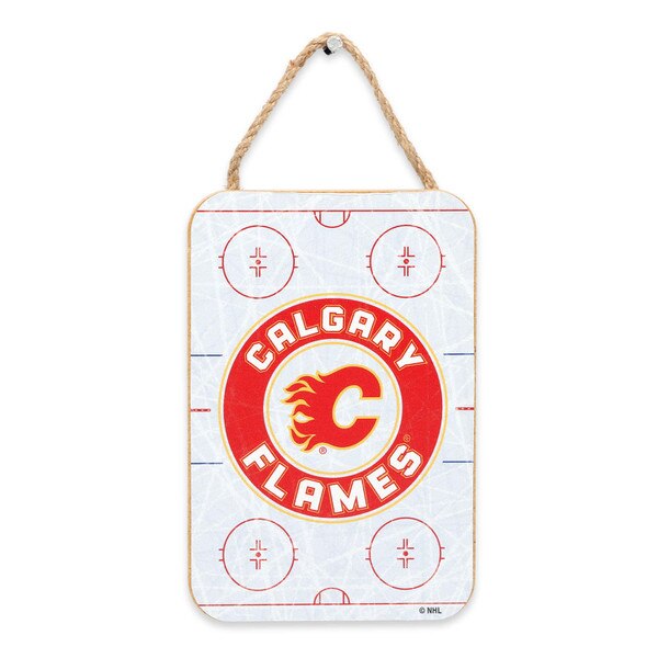Calgary Flames Rink Hanging Wood Wall Decor | Open Road Brands | Shop-ORB