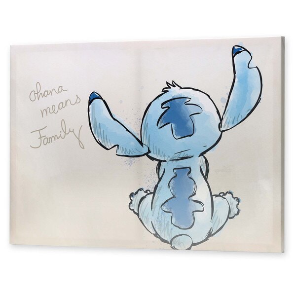 Disney Lilo & Stitch Back View Ohana Means Family Canvas Wall Decor ...