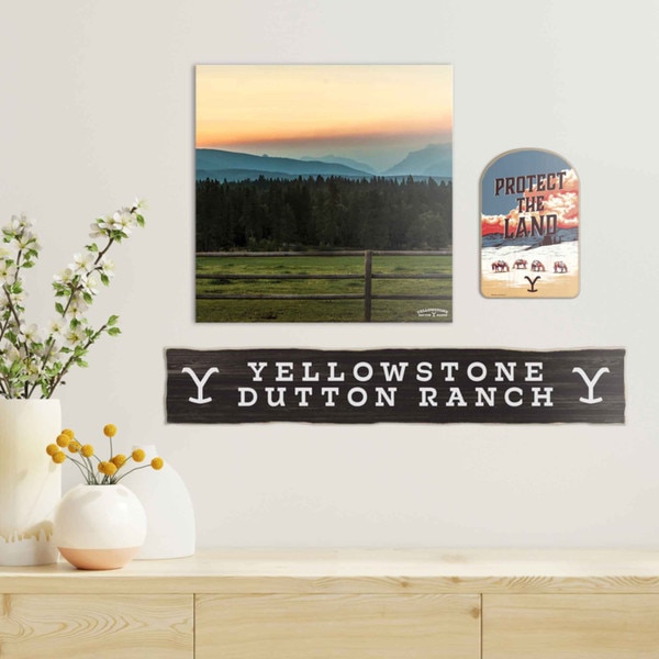 Yellowstone Dutton Ranch Double Brand Horizontal Wood Wall Decor | Open ...