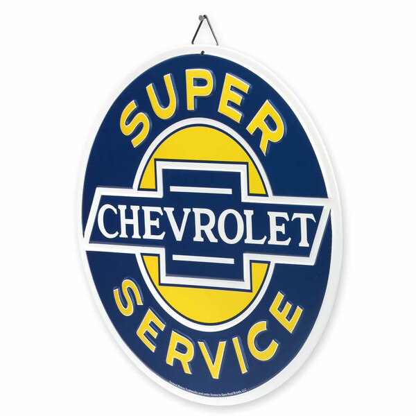Chevrolet Super Service Round Metal Sign | Open Road Brands | Shop-ORB