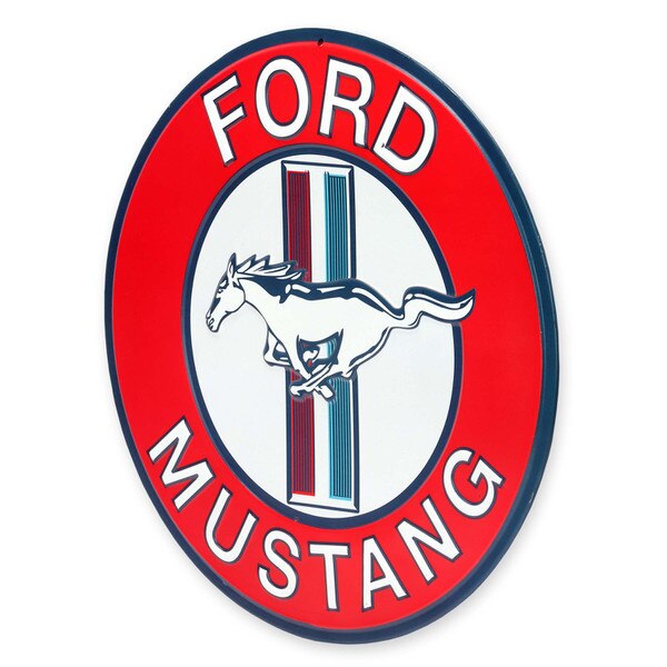 Ford Mustang Logo Round Metal Sign | Open Road Brands | Shop-ORB