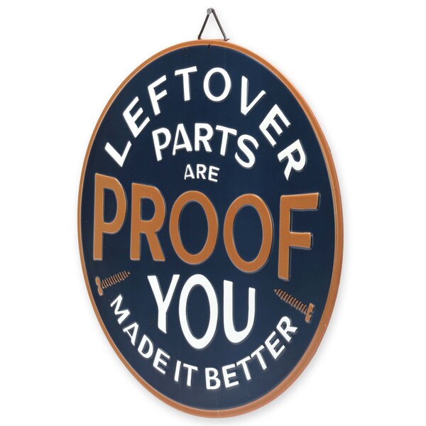Leftover Parts Round Metal Sign | Open Road Brands | Shop-ORB