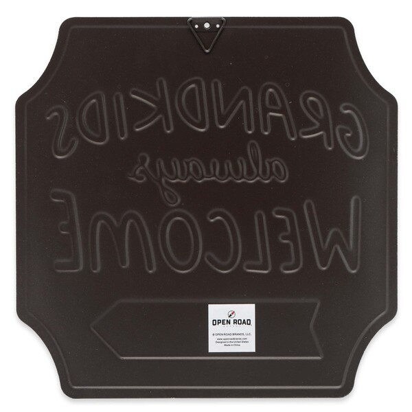 Grandkids Always Welcome Metal Sign | Open Road Brands | Shop-ORB