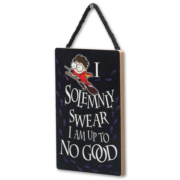 Harry Potter I Solemnly Swear Illustrated Hanging Wood Wall Décor ...