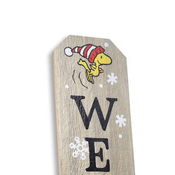Peanuts Snoopy & Woodstock Welcome Winter Vertical Wood Decor | Open ...