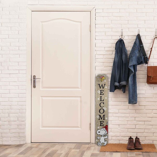 Peanuts Snoopy & Woodstock Welcome Winter Vertical Wood Decor | Open ...