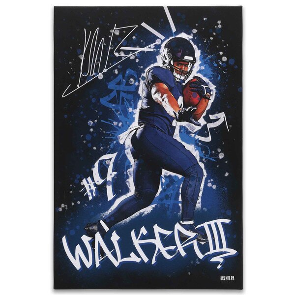 Seattle Seahawks Kenneth Walker III Graffiti Art Tile Canvas Wall Decor ...