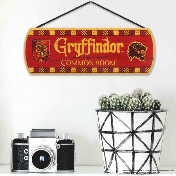 Warner Brother Harry Potter Gryffindor Common Room Hanging Wood Wall ...