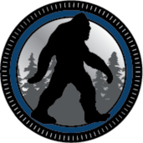 Sasquatch Silhouette Adhesive Metal Car Emblem | Open Road Brands ...