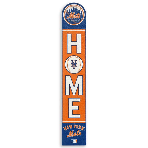 New York Mets Home Vertical Porch Leaner Wood Wall Decor | Open Road ...