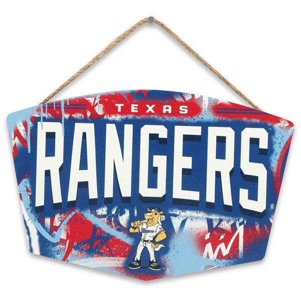 Texas Rangers Graffiti Hanging Wood | Open Road Brands | Shop-ORB