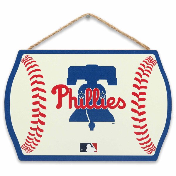 Philadelphia Phillies Baseball Hanging Wood | Open Road Brands | Shop-ORB