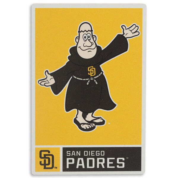 The Swinging Friar Padres Mascot Wood Magnet | Open Road Brands | Shop-ORB