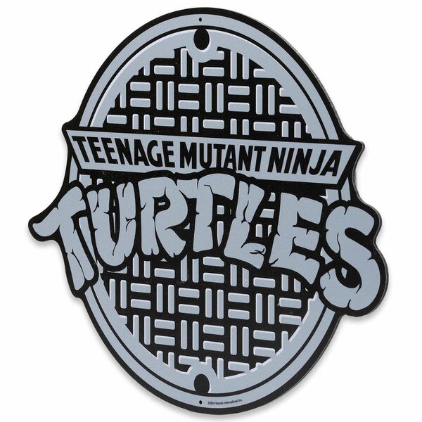 Teenage Mutant Ninja Turtles Manhole Cover Logo Metal Sign | Open Road ...