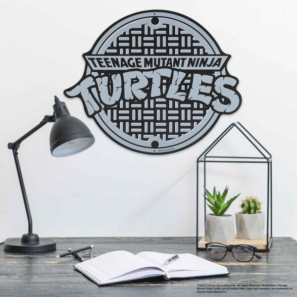 Teenage Mutant Ninja Turtles Manhole Cover Logo Metal Sign | Open Road ...