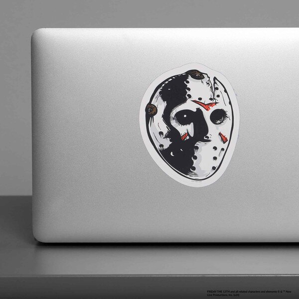 Warner Bros. Friday the 13th Jason Voorhees Mask Adhesive Decal | Open ...