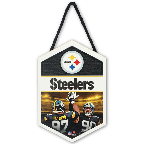 Pittsburgh Steelers Stadium Lights Hanging Wood | Open Road Brands ...