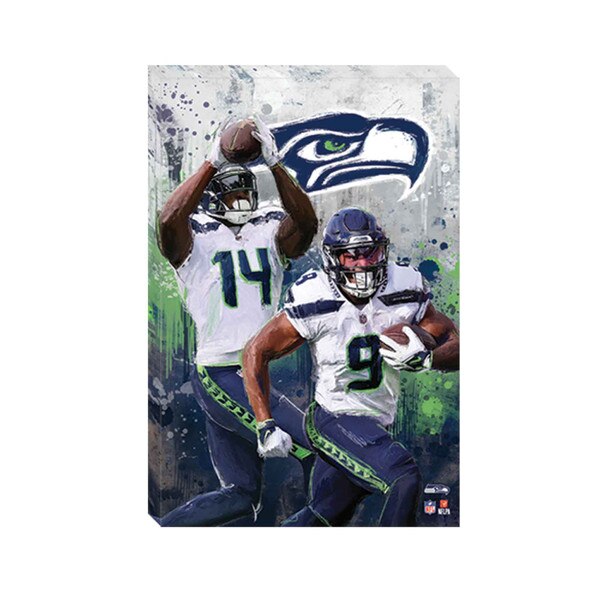 Seattle Seahawks DK Metcalf & Kenneth Walker III Artistic Graffiti ...