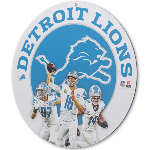 Detroit Lions Gameday Round Metal Sign | Open Road Brands | Shop-ORB