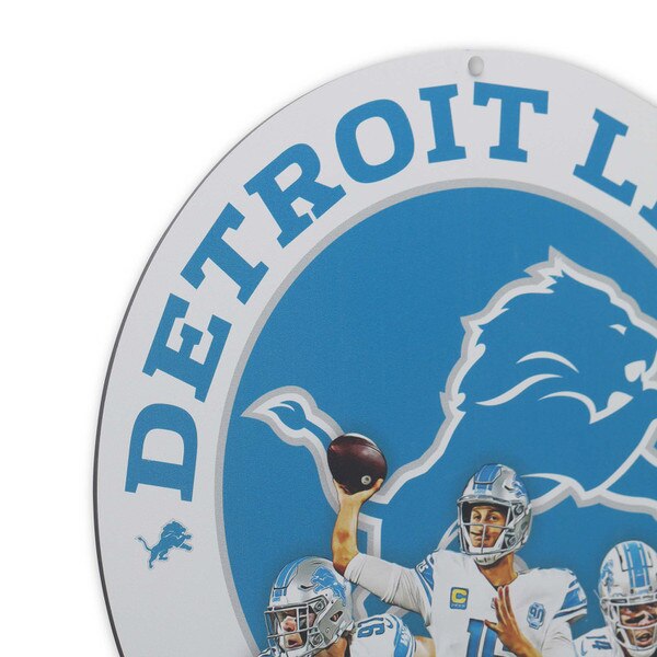 Detroit Lions Gameday Round Metal Sign | Open Road Brands | Shop-ORB