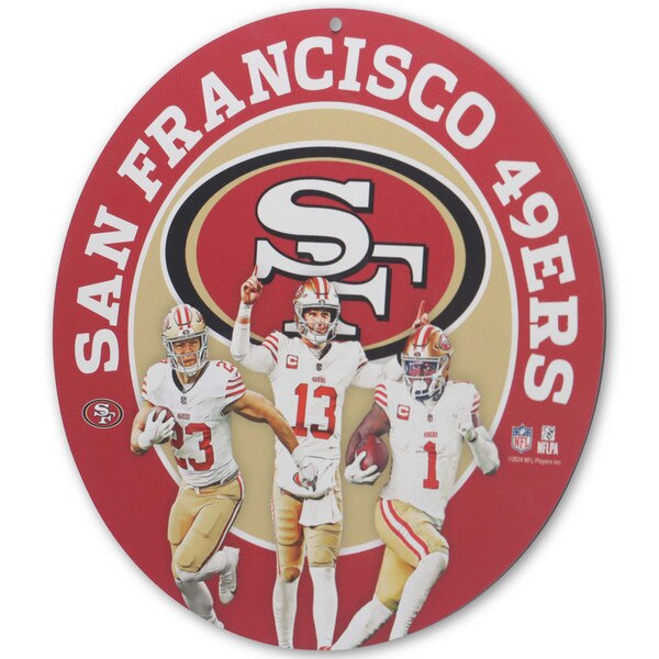San Francisco 49ers Gameday Round Metal Sign | Open Road Brands