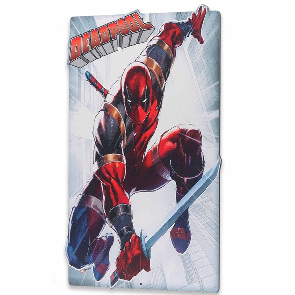Marvel Deadpool Skyscraper Action Metallic Metal Sign | Open Road ...