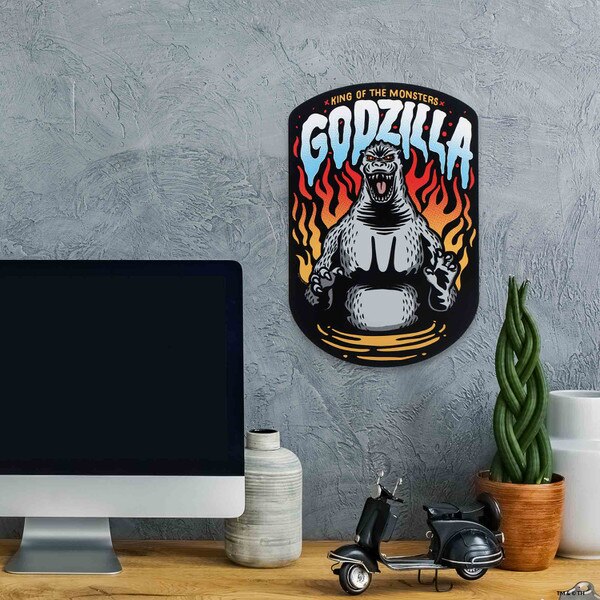 Toho International Godzilla King of the Monsters Fiery Metal Sign ...