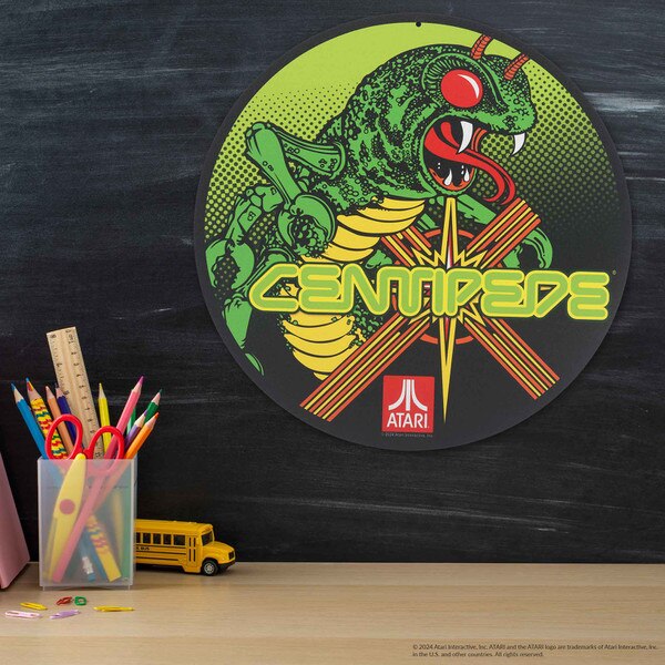 Atari Centipede Logo Round Metal Sign | Open Road Brands | Shop-ORB