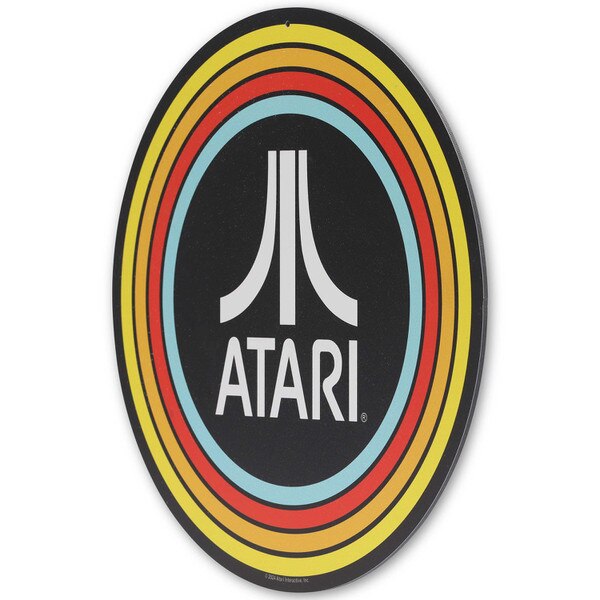 Atari Vintage Stripes Round Metal Sign | Open Road Brands | Shop-ORB