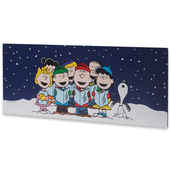 Peanuts Charlie Brown, Snoopy, & Friends Snowy Caroling Christmas Metal ...