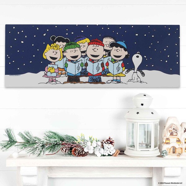 Peanuts Charlie Brown, Snoopy, & Friends Snowy Caroling Christmas Metal ...