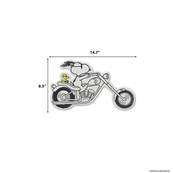 Peanuts Snoopy on Motorcycle Wood Wall Decor | Open Road Brands | Shop-ORB