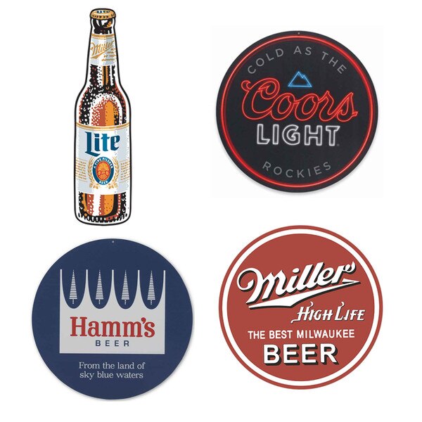 Round X-Metal Beer Signs PDQ | Open Road Brands | Shop-ORB