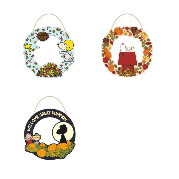 Peanuts Fall Wood Wreath PDQ | Open Road Brands | Shop-ORB