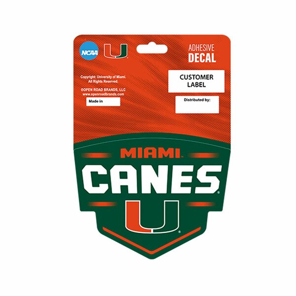 Miami Hurricanes Mini Adhesive Vinyl Decal for Cars Trucks and ...